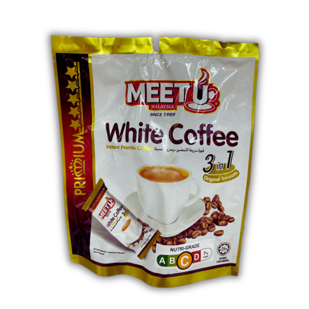 Meet U 3 In 1 White Coffee 20g x 4 Sachets (Malaysia) | Shopee Singapore