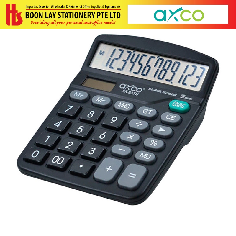 AXCO Calculator 12-digits (AX837N) | Shopee Singapore