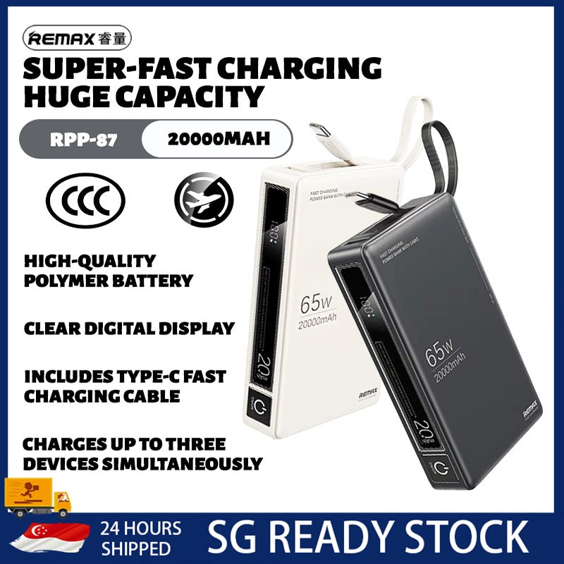 CCC Certified 65W 20000mAh Power Bank Fast PD Charging with Built-In ...