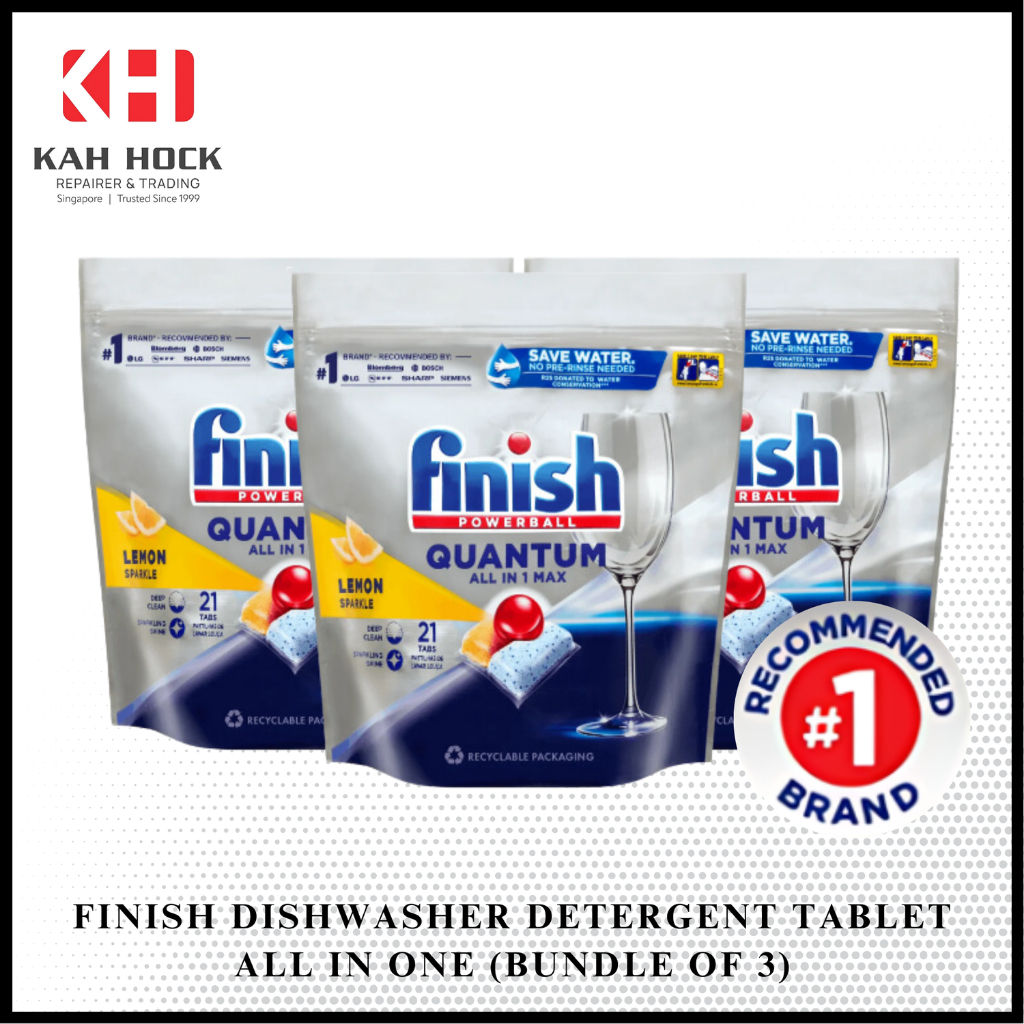 FINISH DISHWASHER DETERGENT TABLET ALL IN ONE (BUNDLE OF 3) | Shopee ...