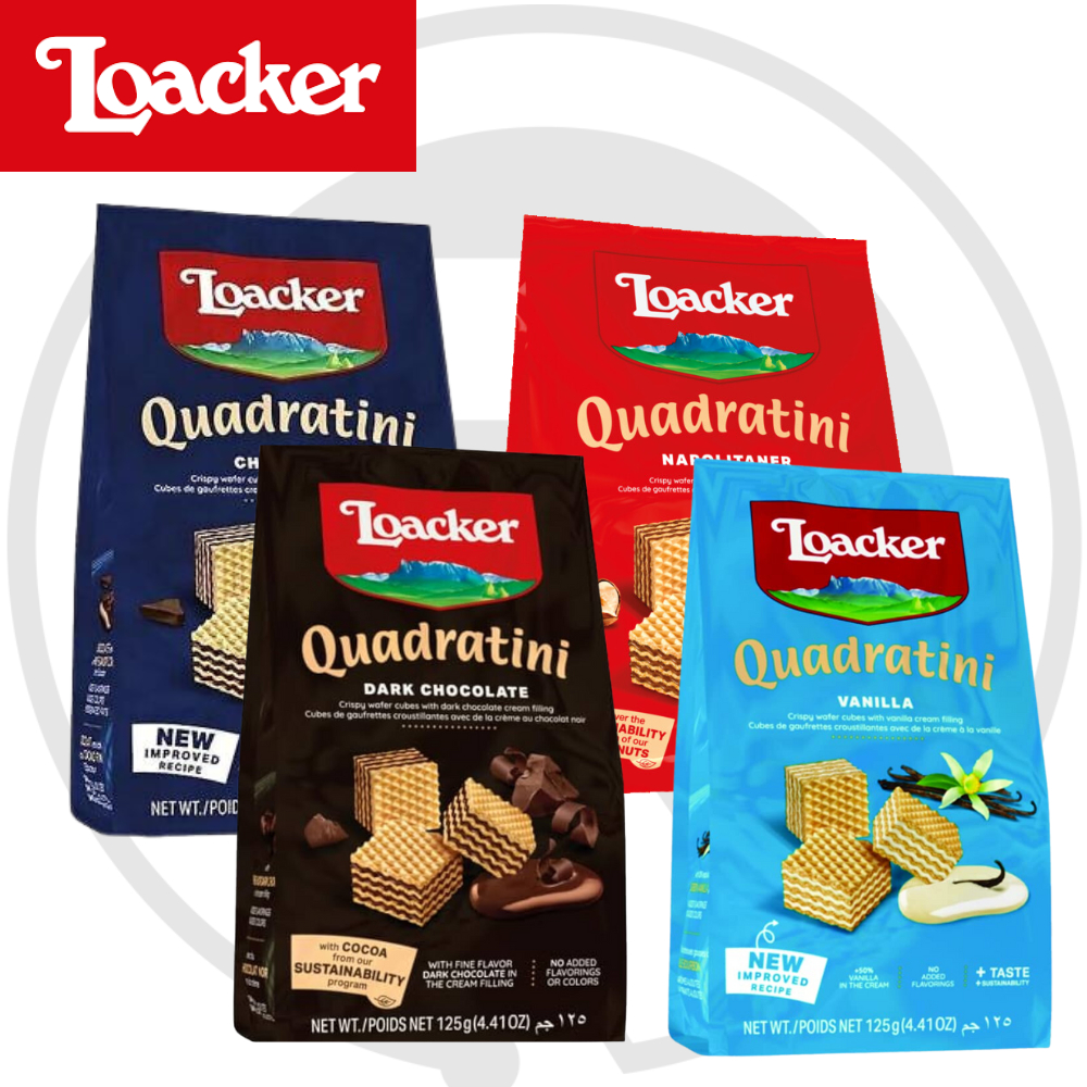 Loacker Classic Mini Wafers (125g) (Chocolate/Dark Chocolate/Hazelnut ...