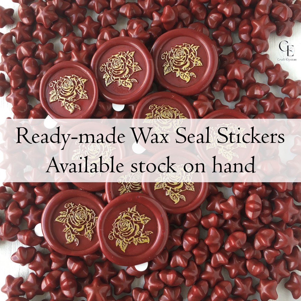 [SG] Ready-made Wax Seals | Wax Stamp Sticker | Pre-made Wax Seal ...