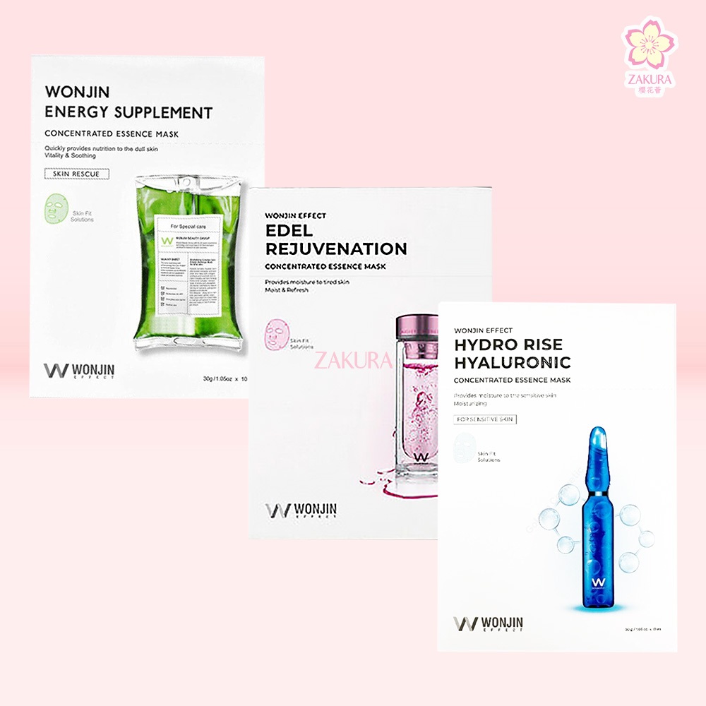 Wonjin Energy Supplement Mask (Green)/Essence Mask-Hydro Rise ...