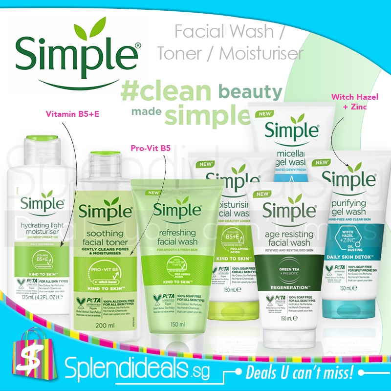[ SPLENDIDEALS SG ] SIMPLE SKIN CARE - FACIAl CLEANSERS | FACE SCRUBS ...