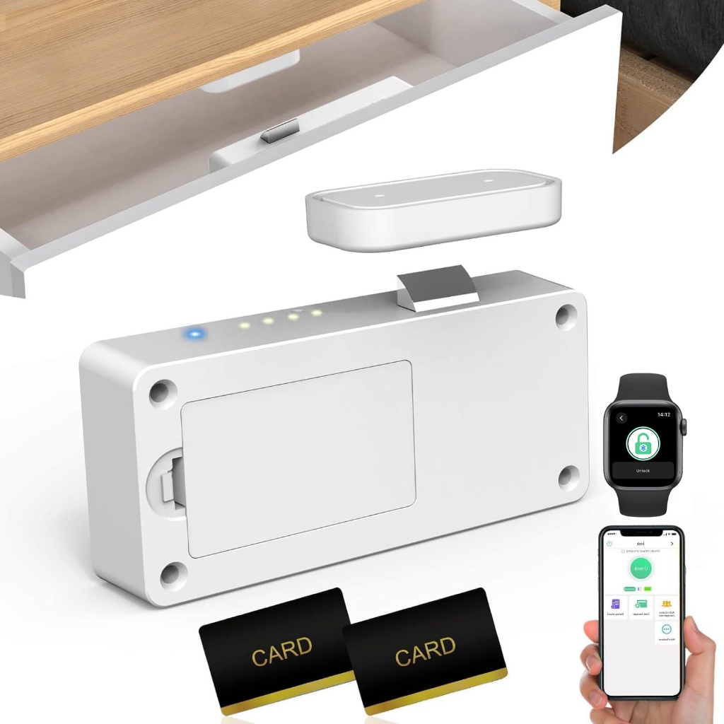 Hidden Smart Cabinet Lock IC Card RFID NFC Electronic Keyless Bluetooth ...