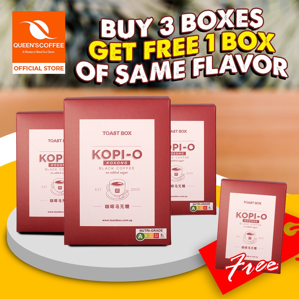 Fresh Stock [Toast Box] 3 Boxes+1 Free Toast Box Kopi O Kosong black no ...
