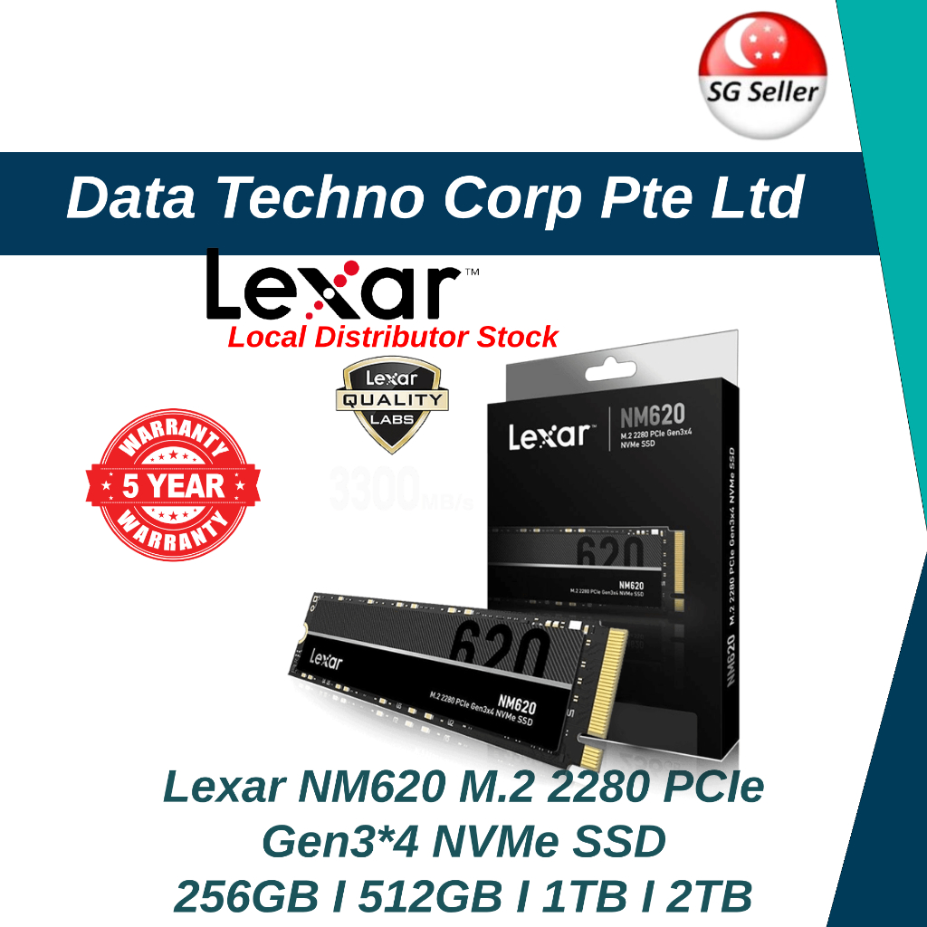 SG READY STOCK - Lexar NM620 PCIe3.0 M.2 2280 PCIe Gen3x4 NVMe SSD ...