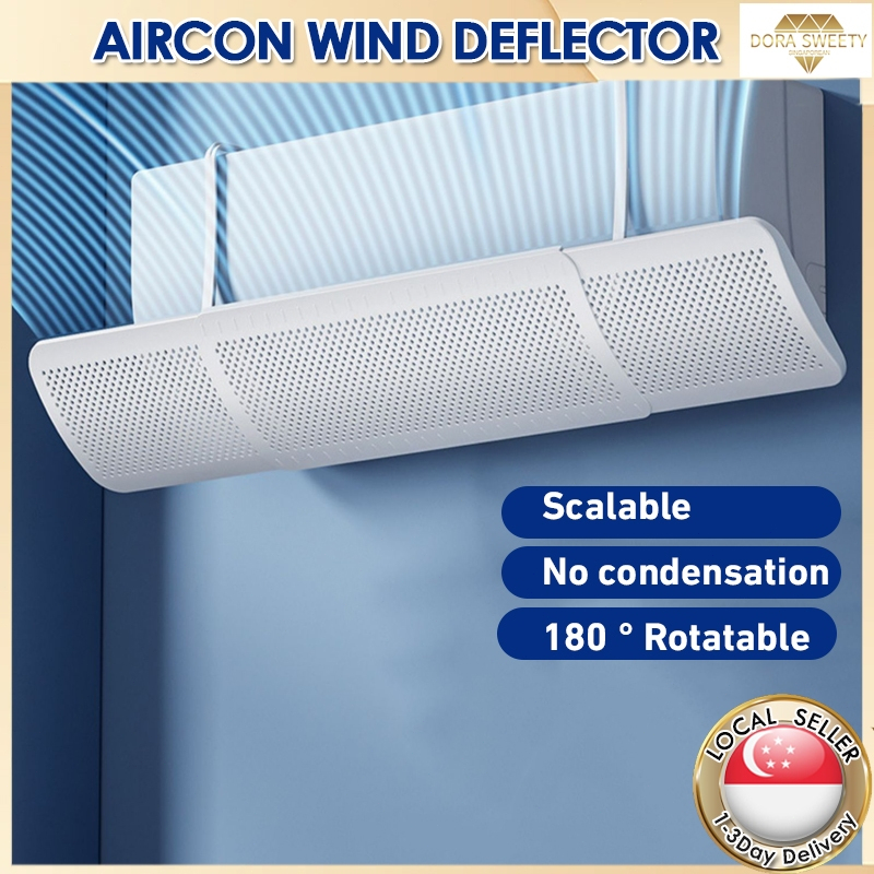 🇸🇬 Air Conditioner WindShield Anti-Direct Blowing Scalable Universa ...