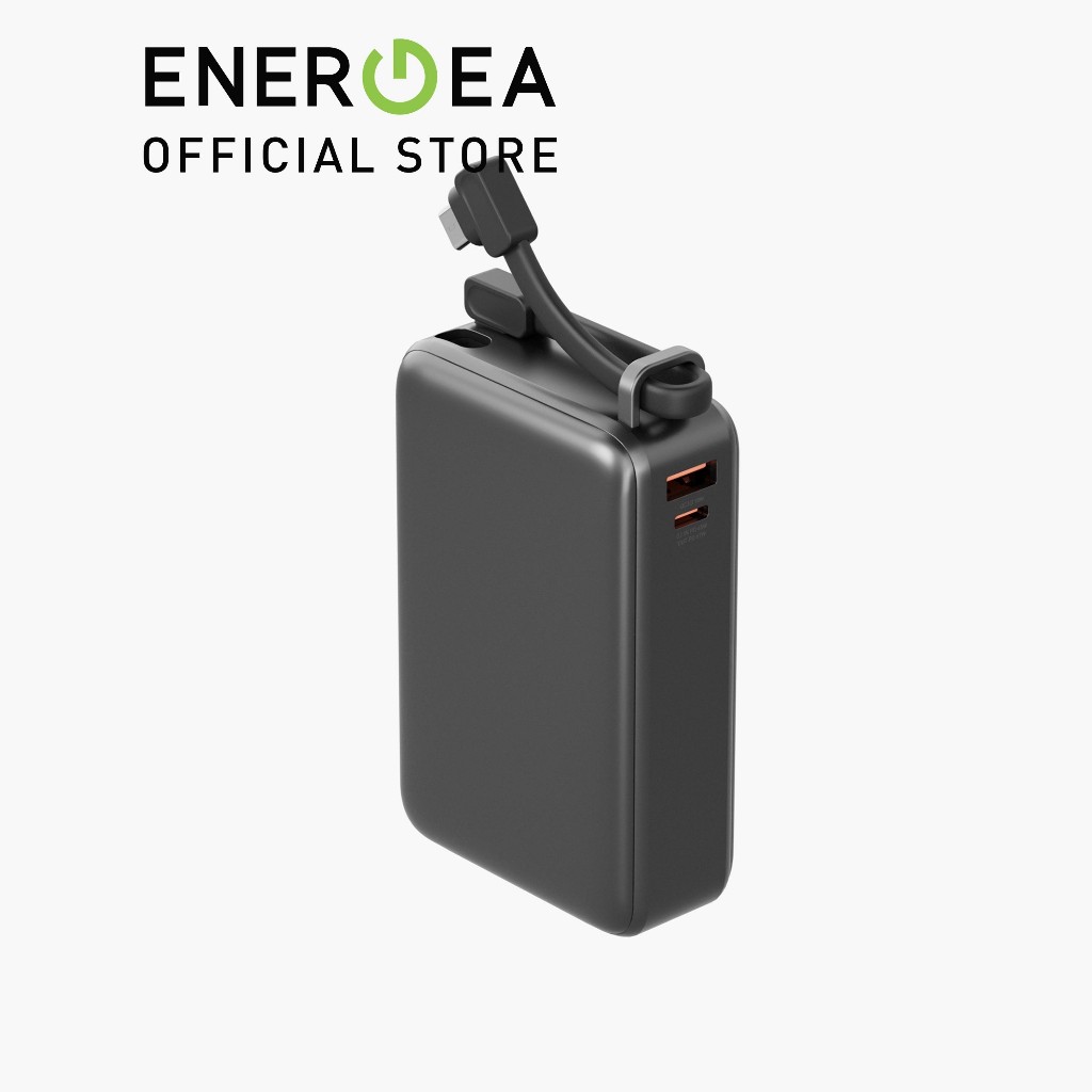 ENERGEA ComPac Ultra67 20000mAh Power Bank with Built in USB C Cable ...