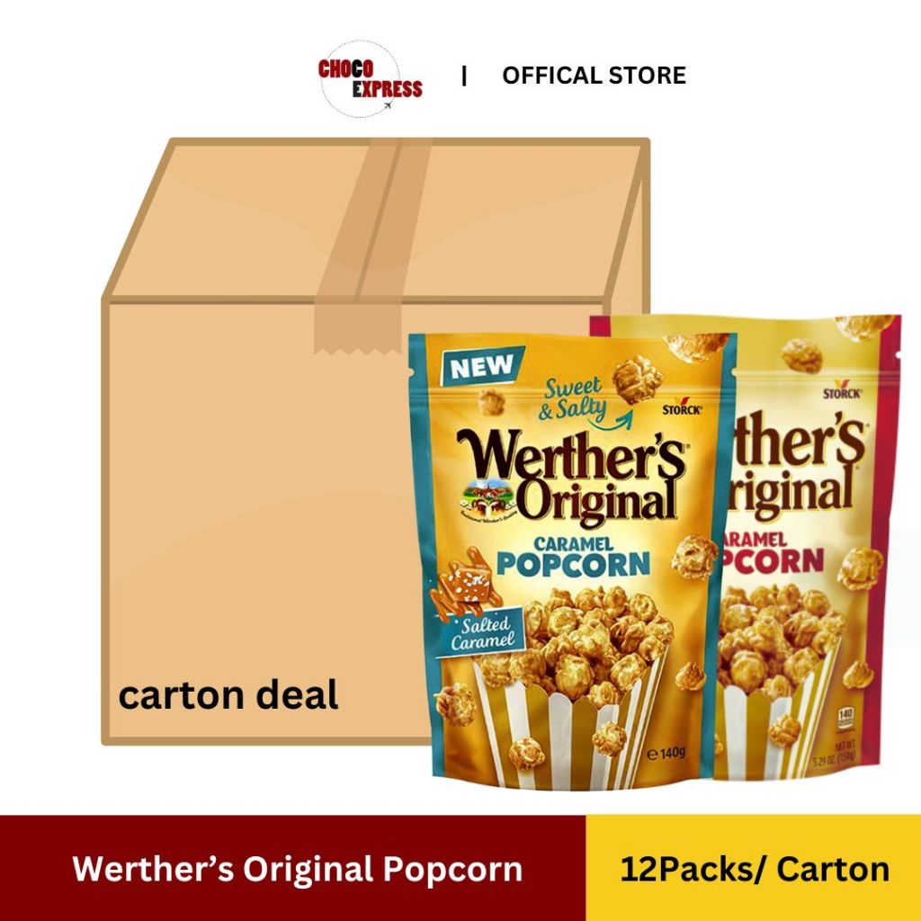Werther's Original Popcorn| Classic Caramel or Seasalt Caramel 140g ...
