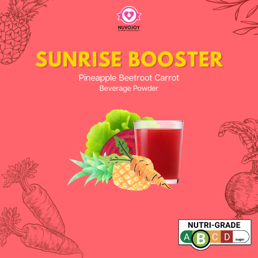 Sunrise Booster (Pineapple, Beetroot & Carrot) Beverage Powder - Low GI ...