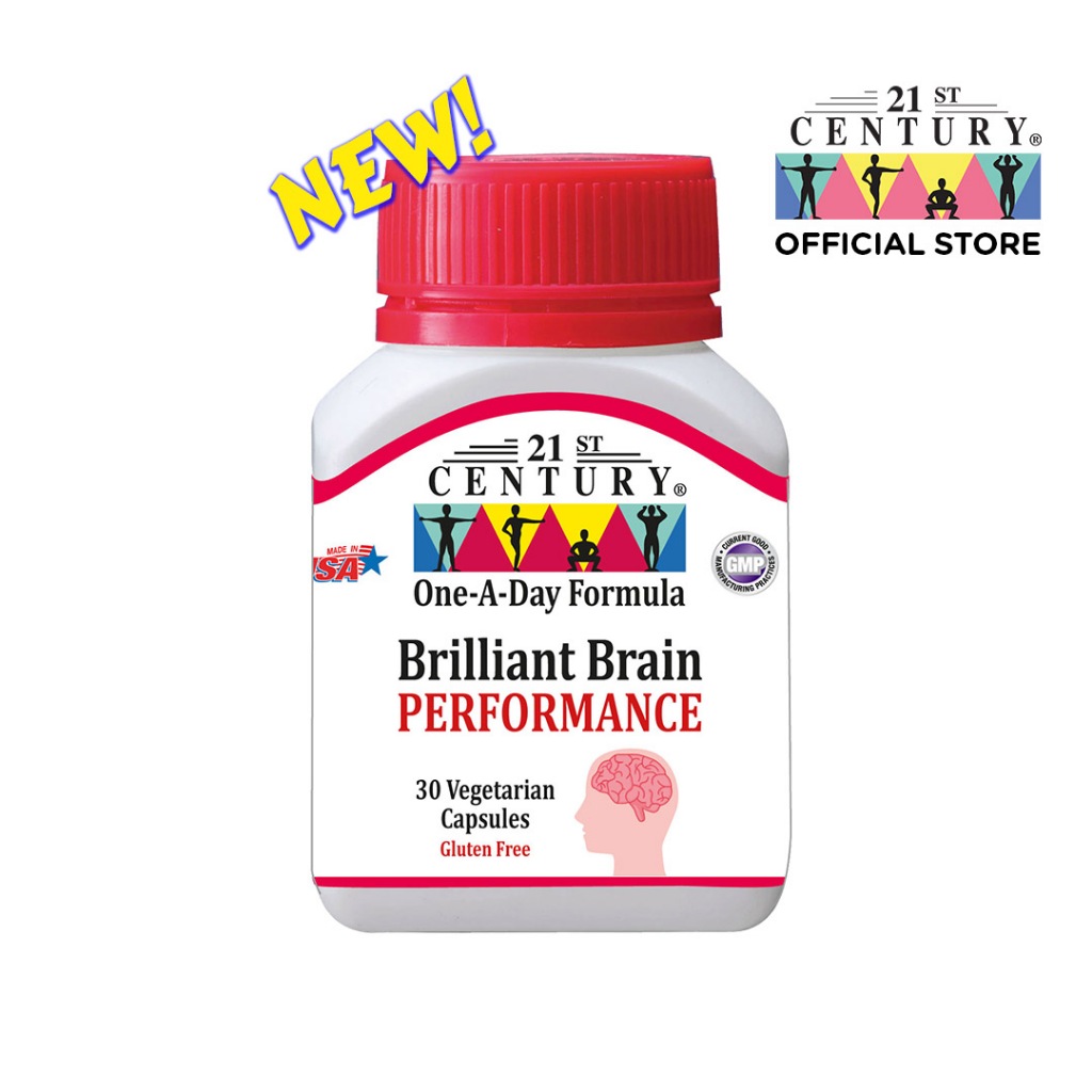 *NEW* 21st Century Brilliant Brain Performance 30 Vegetarian Capsules ...