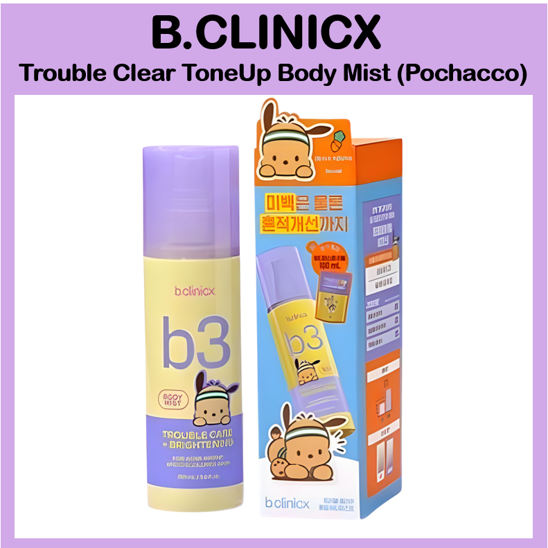 [B.CLINICX] Trouble Clear Solution ToneUp Body Mist (Pochacco) sanrio ...
