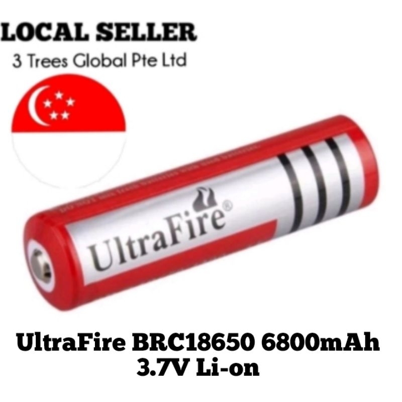 UltraFire BRC 18650 6800 3.7V Li-on Battery | Shopee Singapore