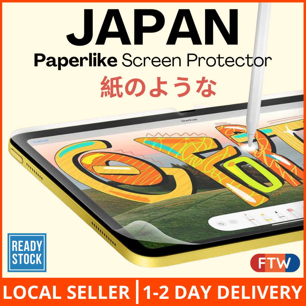 [MADE IN JAPAN!] FTW iPad Screen Protector Paperlike Matte iPad Air M2 ...