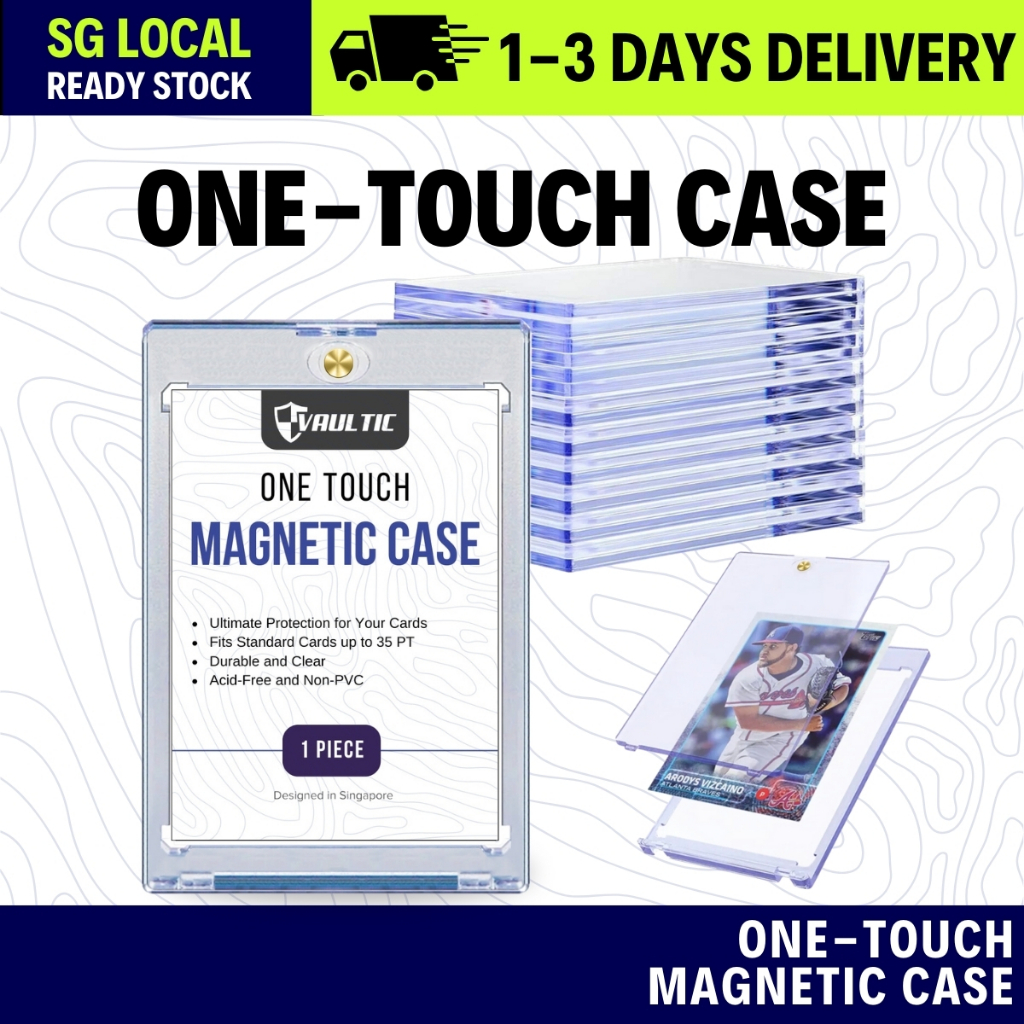 🔥AS LOW AS $0.80/pc🔥 One-Touch Magnetic Card Case 35pt Clear Card ...