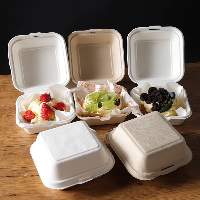 50PCS Disposable lunch box, cake packing box, bento box, hamburger box ...