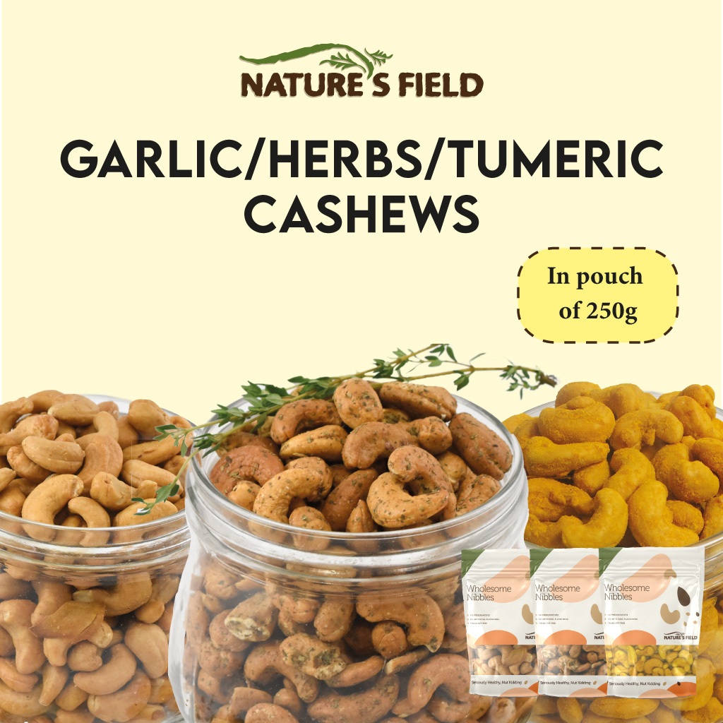 Garlic/Herbs/Turmeric Cashew Nuts 250g | Shopee Singapore