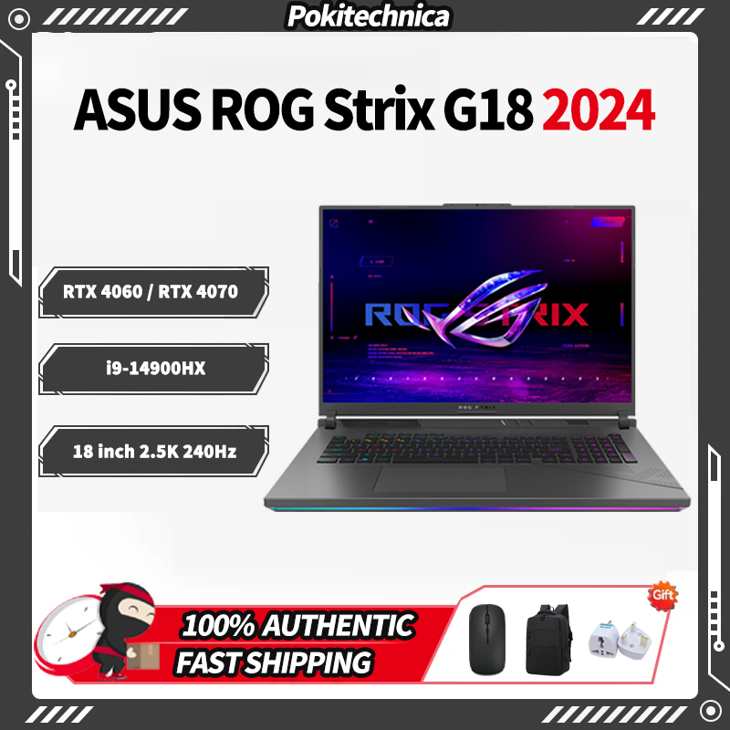 ASUS ROG Strix G18 2024 i9-14900HX RTX4070 / RTX4060 18 inch 240Hz 2.5K ROG Gaming Laptop G814 ...