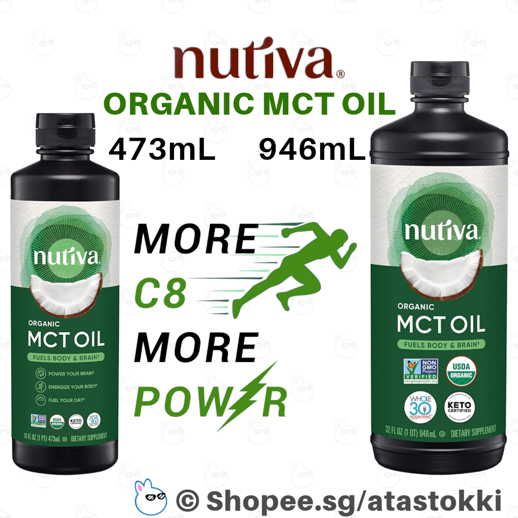 Nutiva organic MCT oil — pure coconut ketones C8 C10 perfect keto ...