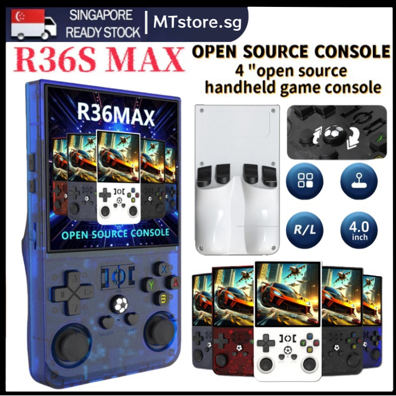 [SG] Open Source R36S MAX Retro Handheld Video Game Console Linux System 4.0 Inch IPS Screen ...