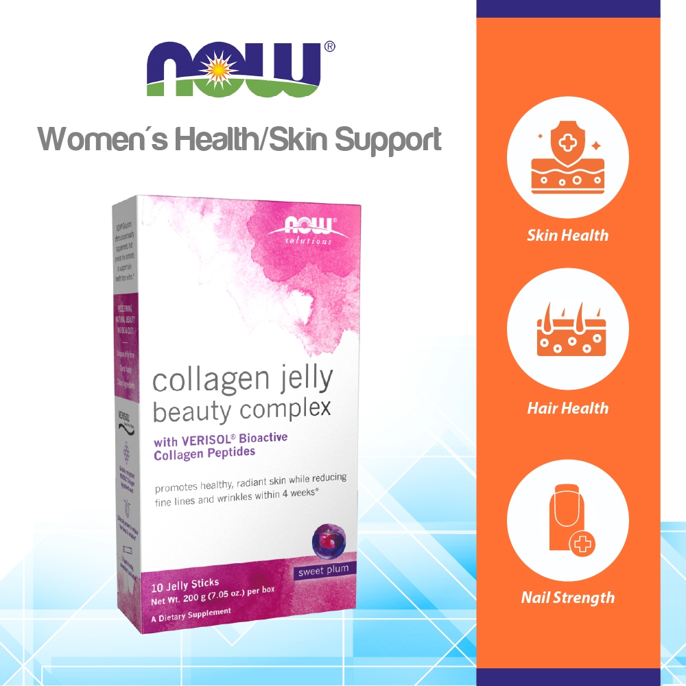 (Best by 02/26) NOW Solutions, Collagen Jelly Beauty Complex, Sweet ...