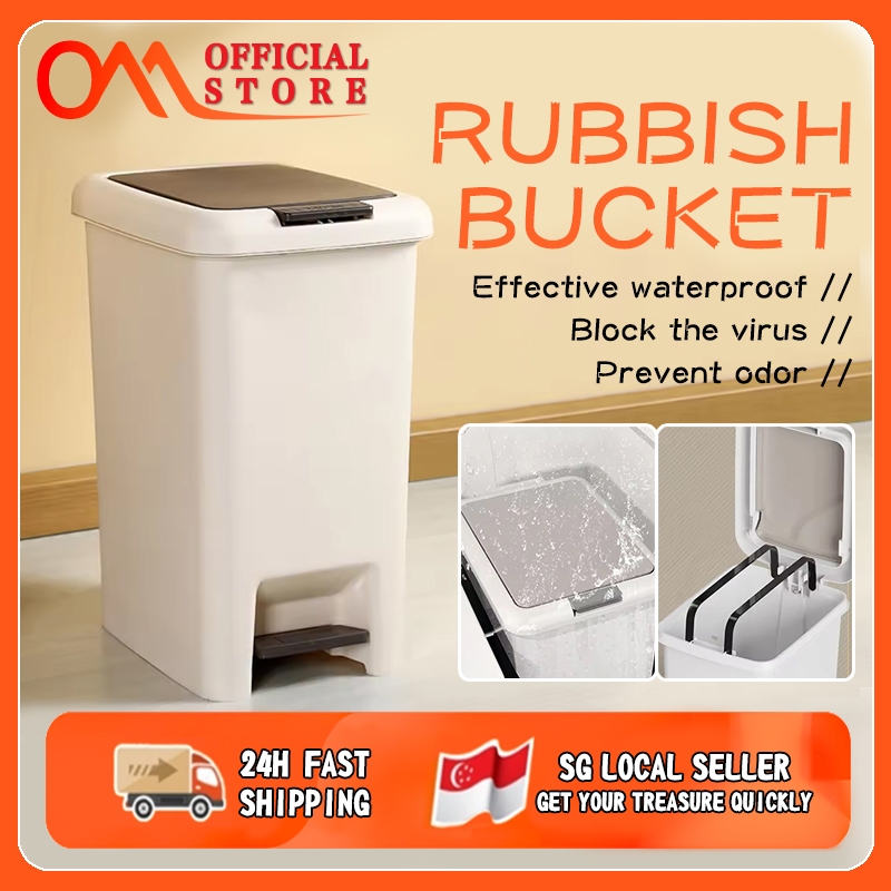 [SG Stock] Waste bin rubbish bin with lid dustbin with pedal garbage ...