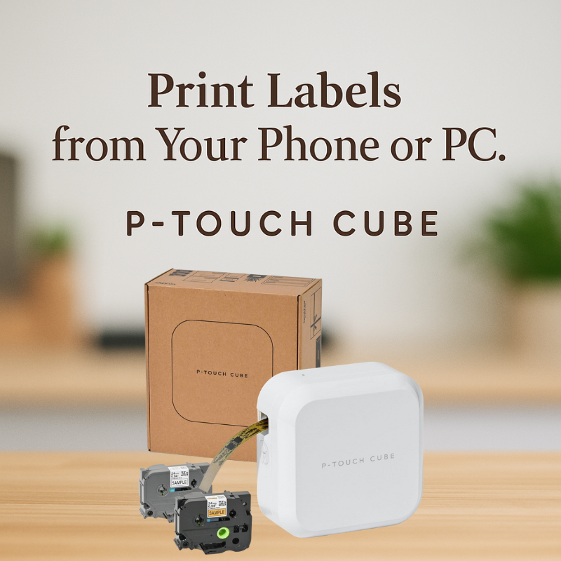 Brother Label Writer P-Touch Cube PT-P710BT (3.5mm~24mm Width/TZe Tape ...
