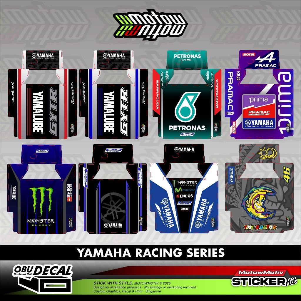 MOTORCYCLE ON BOARD UNIT / OBU DECAL / YAMAHA RACING SERIES | Shopee ...