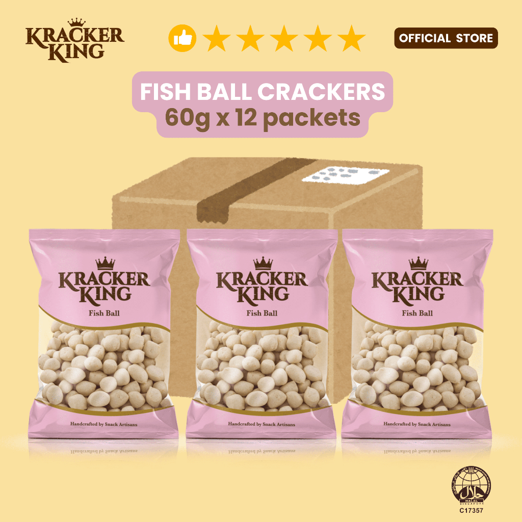 Fish Ball Crackers 60g x 12 packets | Shopee Singapore