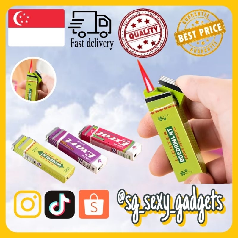 [LOCAL SELLER] Chewing Gum/Bubble Gum Stick Lighter/Windproof Flames ...