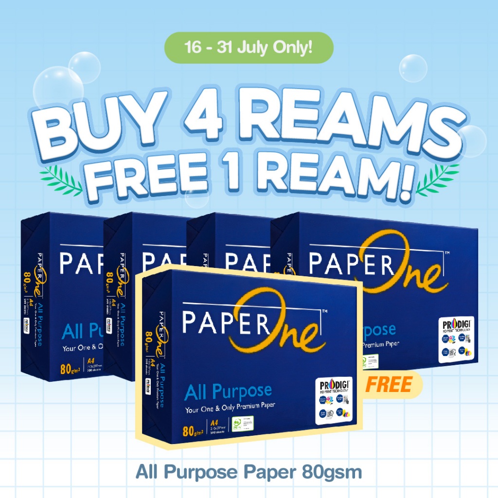 PaperOne™ All Purpose Premium Quality 80gsm Copy Paper A4 [1 Box ...
