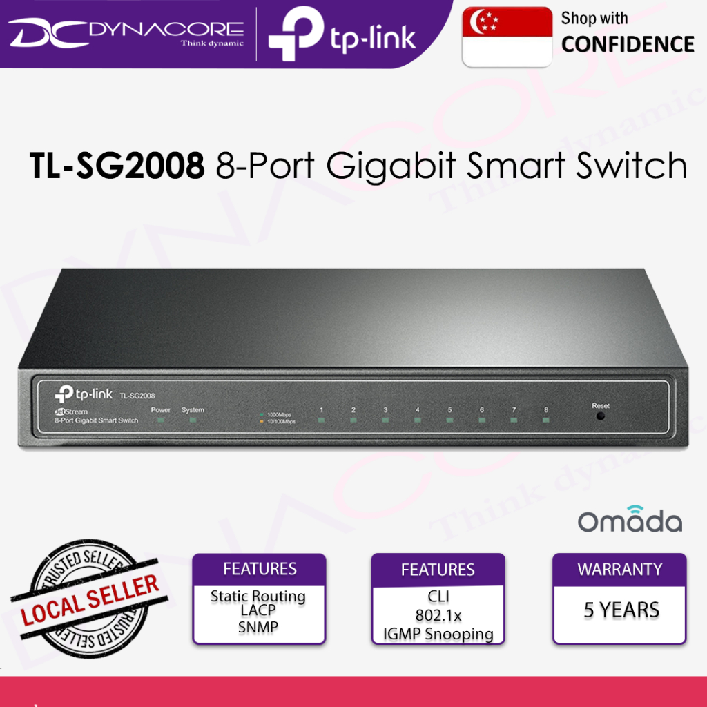 TP-Link TL-SG2008 JetStream 8-Port Gigabit Smart Switch | Shopee Singapore