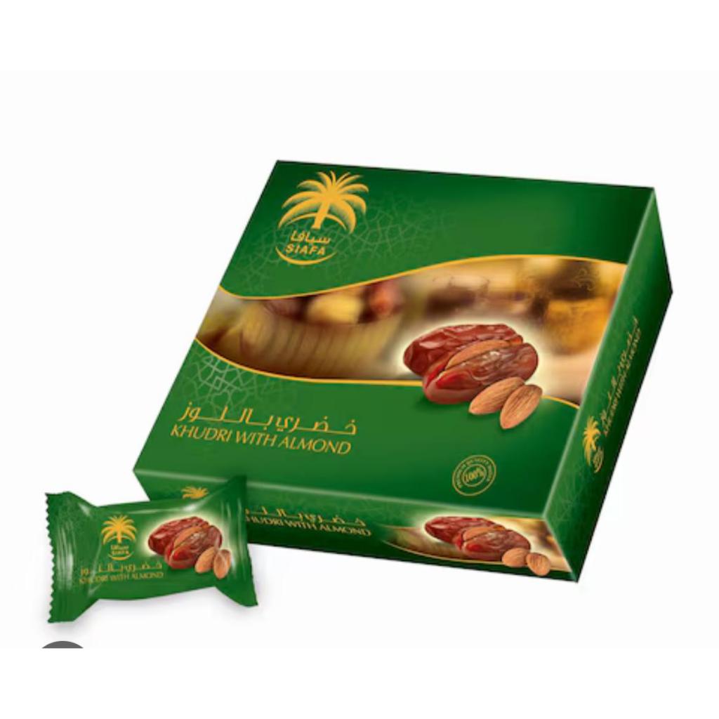 SIAFA Pitted Dates Khudri With Almond (300gm ) | Shopee Singapore