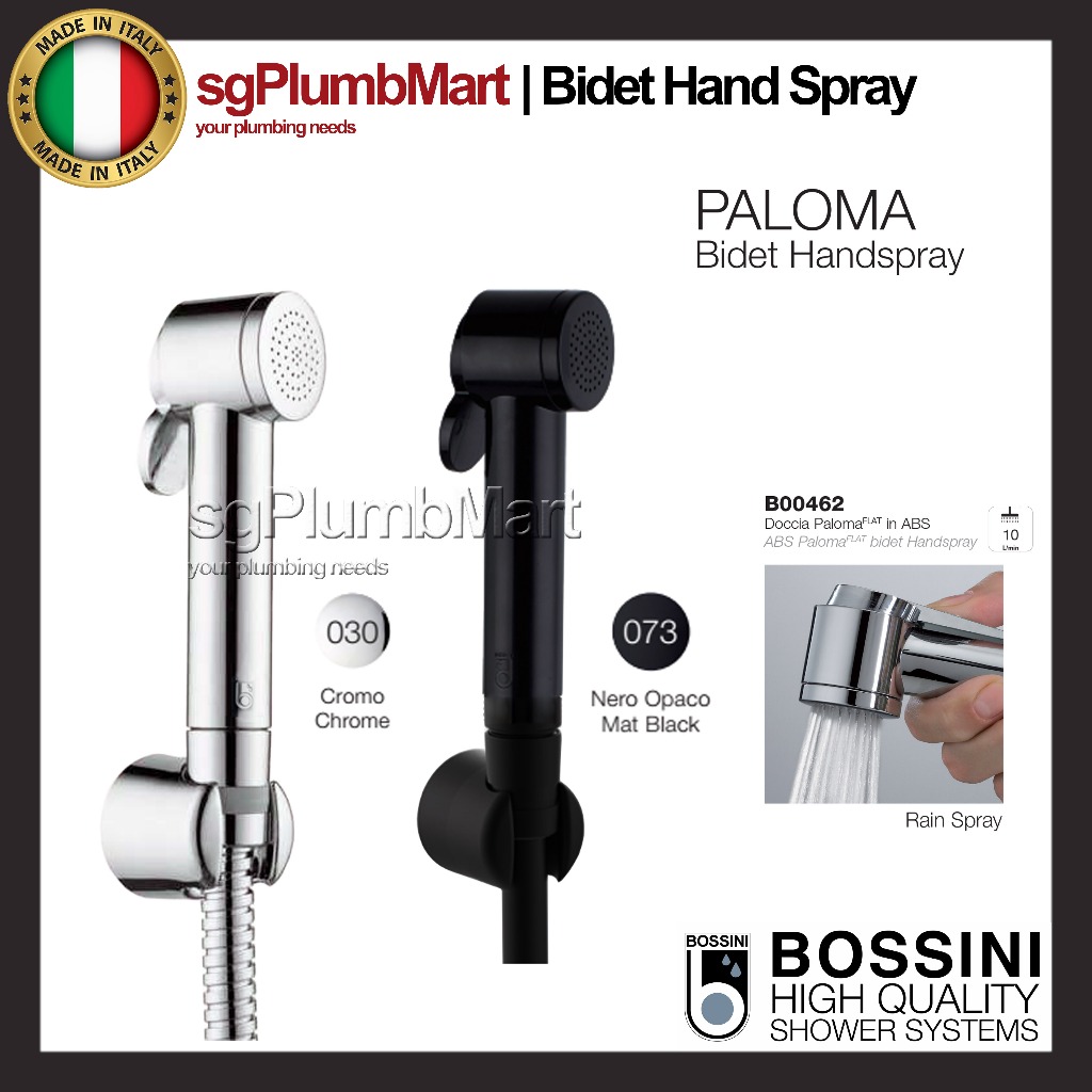 Italy Bossini x sgPlumbMart Paloma Bidet Spray Set With Luxury Hose ...