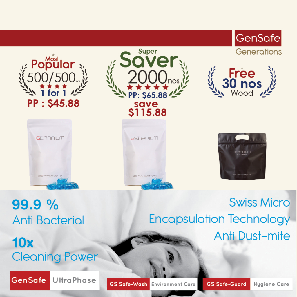 【GenSafe】[GERANIUM 500 Nos] Buy 1 Free 1 | Premium Quality | Most ...