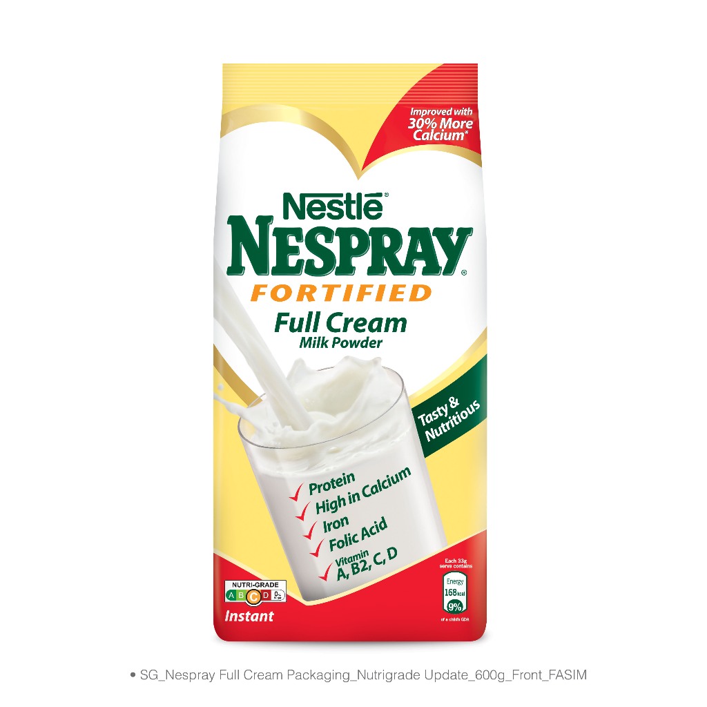 Nestle Nespray Instant Fortified Full Cream Milk Powder (600g) | Shopee ...