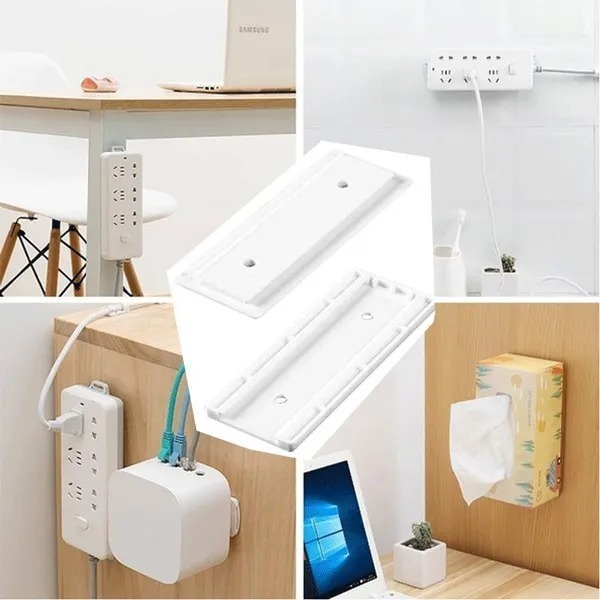 Socket Holder Wall-Mounted Wall Sticker Socket Storage Seamless Hole ...