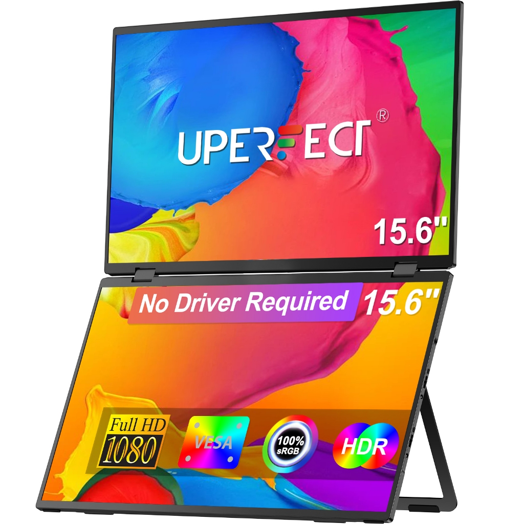 UPERFECT UStation / Delta Lite 15.6/18.5inch- Folding Monitor Dual ...