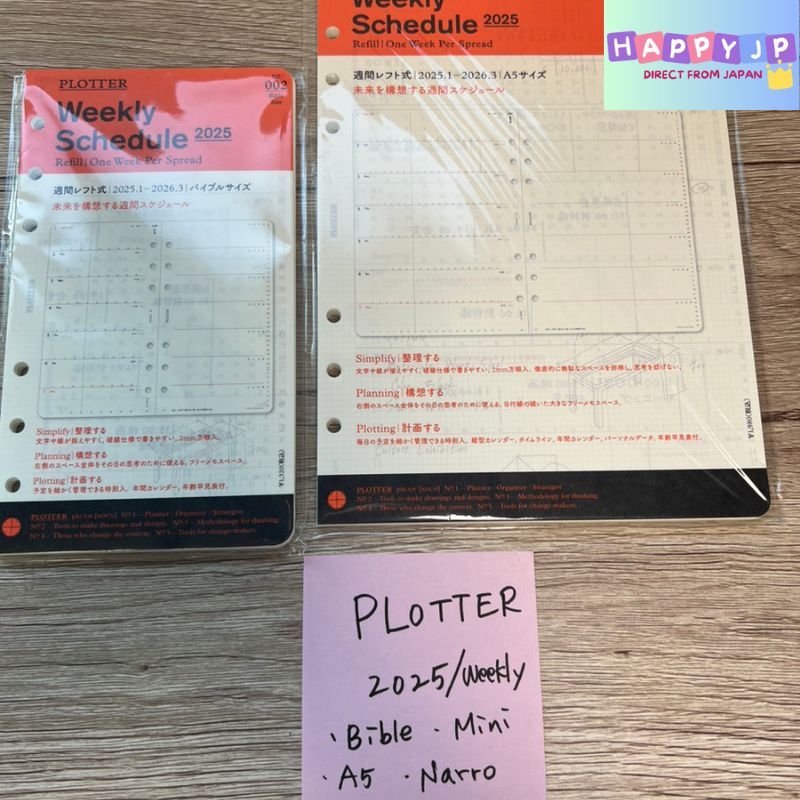 PLOTTER System Planner Refill 2025 Weekly Left (Starts January 2025 ...