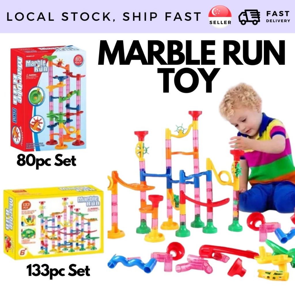 Kids Marble Ball Run Building Blocks Maze Track Game STEM Children ...
