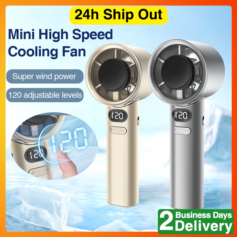 [SG] Portable Mini Jet Fan 120 Speeds Strong Wind Cooling USB Handheld ...