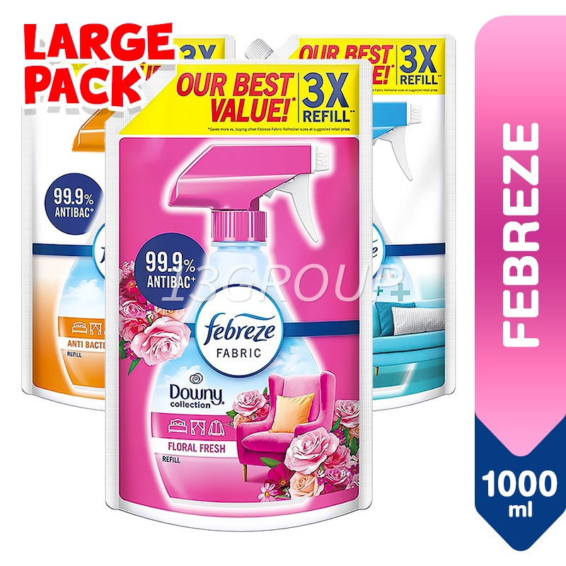 Febreze Fabric Refresher Spray Refill Anti-Bacterial Extra Strength ...