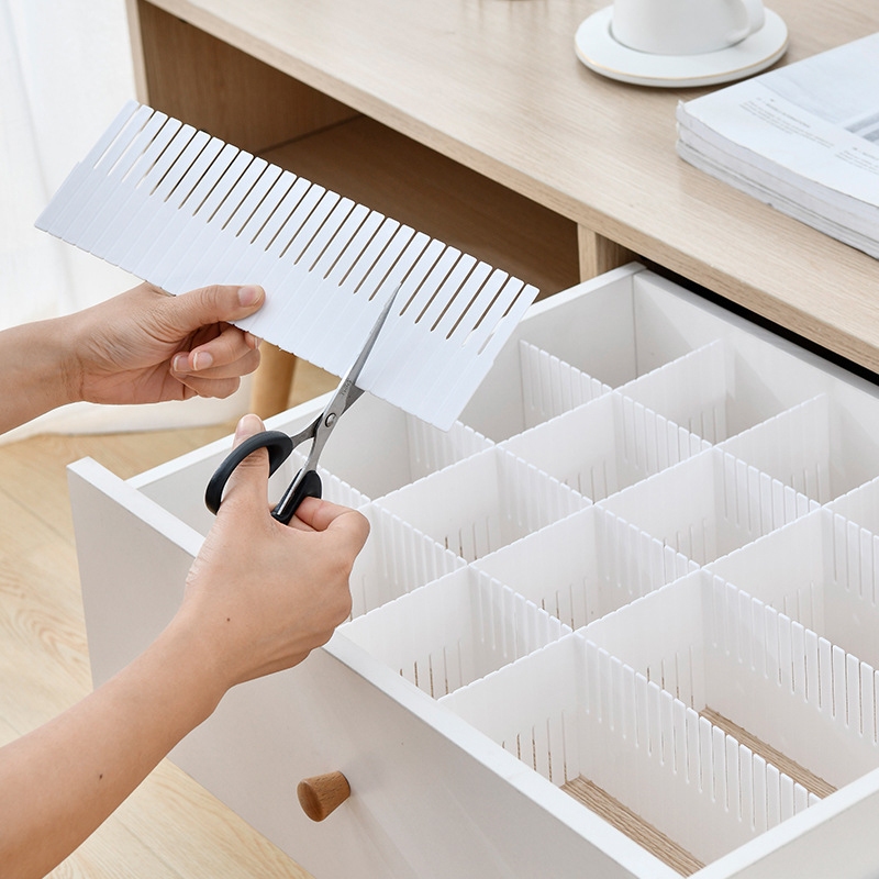 5(pcs) DIY Drawers Divider Organizer Adjustable Storage Partition Board ...