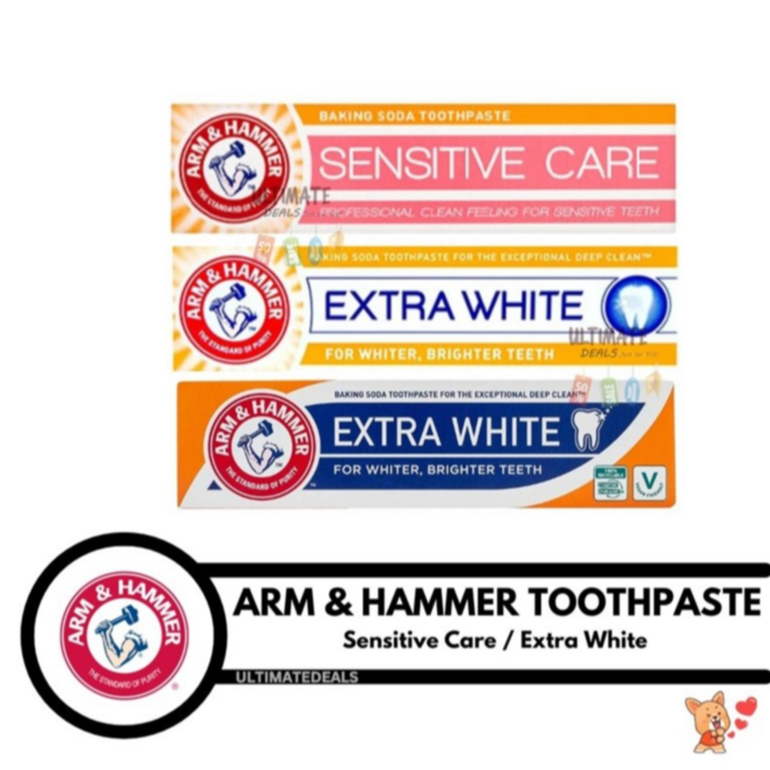 Arm & Hammer Extra White ,Sensitive Care Baking Soda Toothpastes 125g ...
