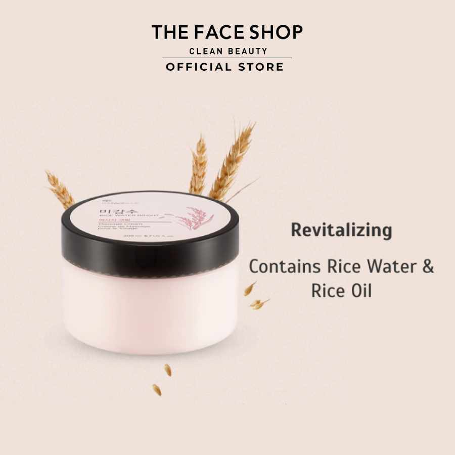 THEFACESHOP Rice Water Bright Facial Massage Cream | Shopee Singapore