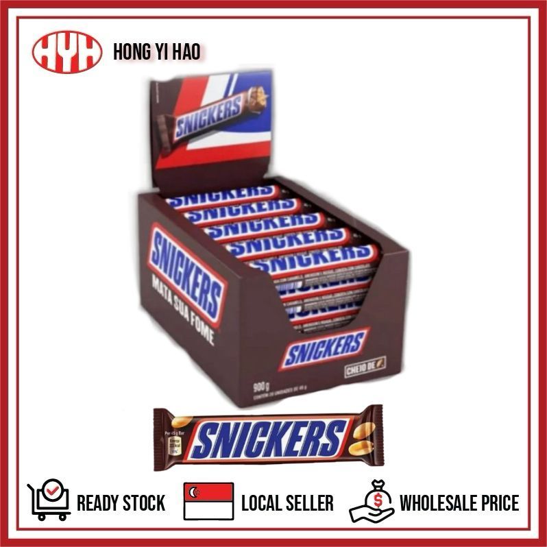 Snickers Peanut Chocolate Bar (24x40g) | Shopee Singapore