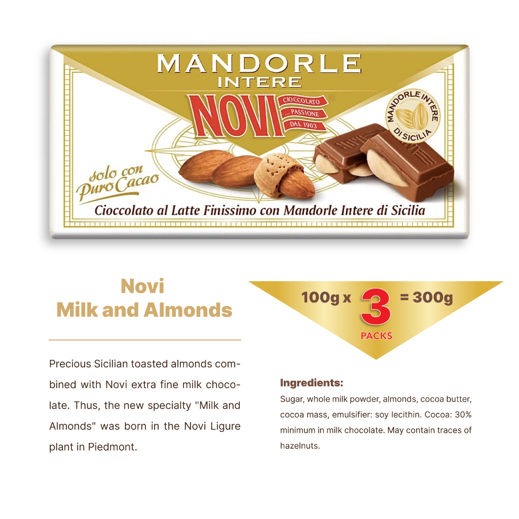 Novi Milk + almond 100g **3pack (100Gx3=300G) | Shopee Singapore