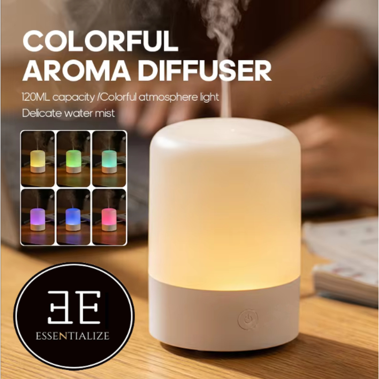 Colourful Aromatherapy Air Humidifier Aroma Diffuser 120ML USB Machine ...