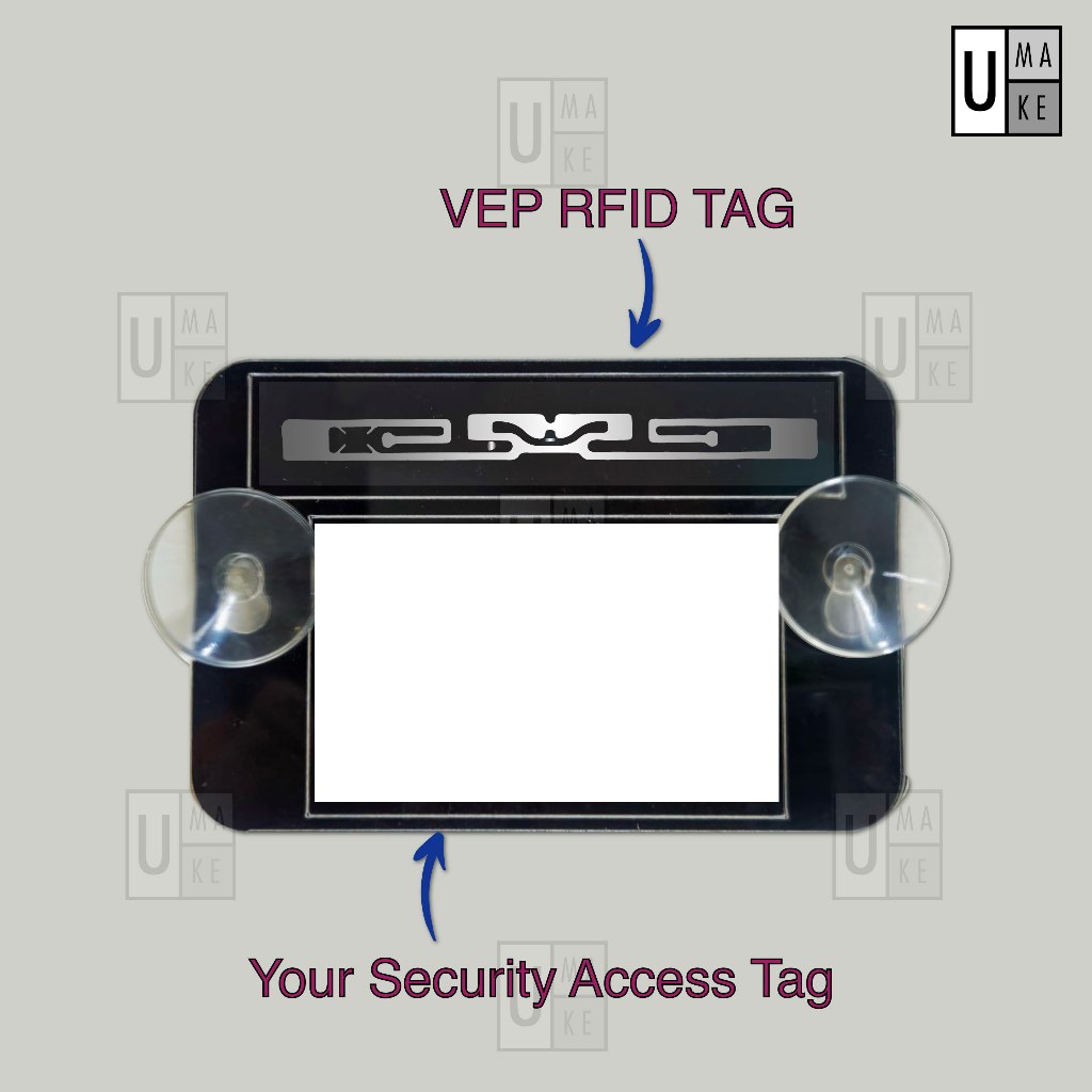 Vehicle Entry Permit Holder with Security tag Sticker 2 in 1 VEP+ ...